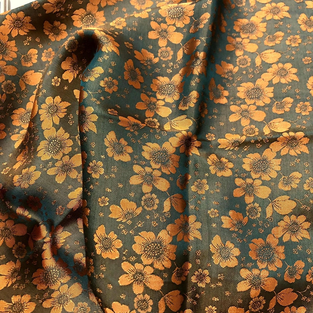 FLORAL MULBERRY SILK Fabric by the Yard - Flowers Pattern Silk ...