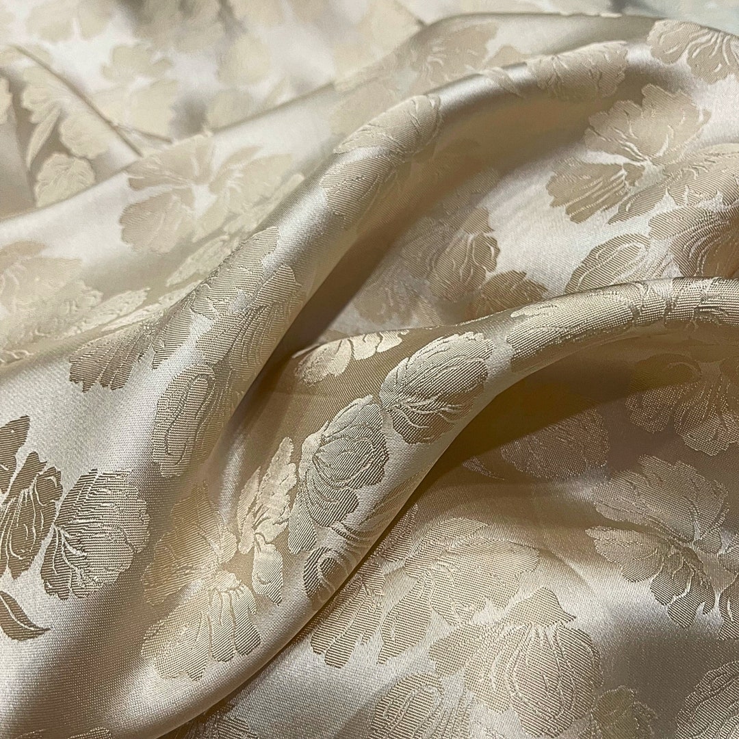 FLORAL MULBERRY SILK Fabric by the Yard - Floral Pattern Silk ...