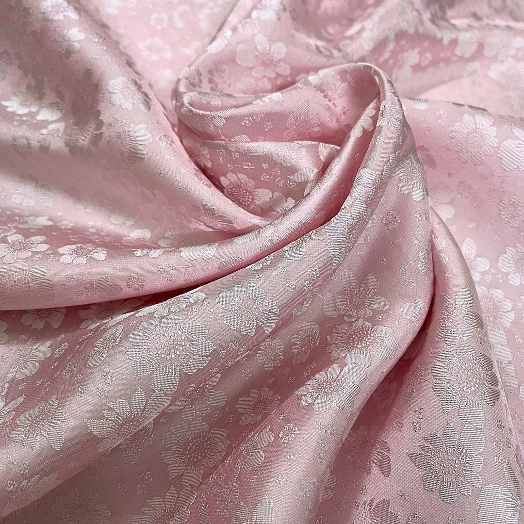 PURE MULBERRY SILK Fabric by the Yard - Floral Pattern Silk - Handmade ...