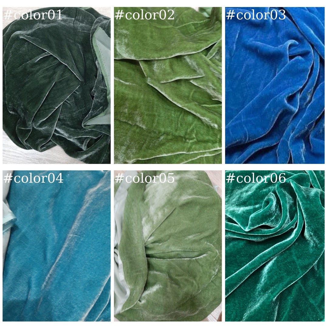 100% PURE MULBERRY SILK Velvet Fabric by the Yard – Luxury Silk Velvet ...