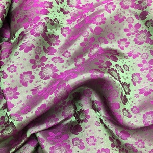 PURE MULBERRY SILK Fabric by the Yard - Floral Silk - Organic Fiber ...