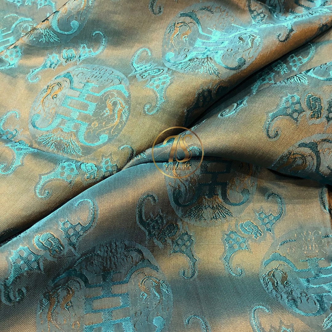 PURE MULBERRY SILK Fabric by the Yard - Pattern Silk - Vintage Textile ...