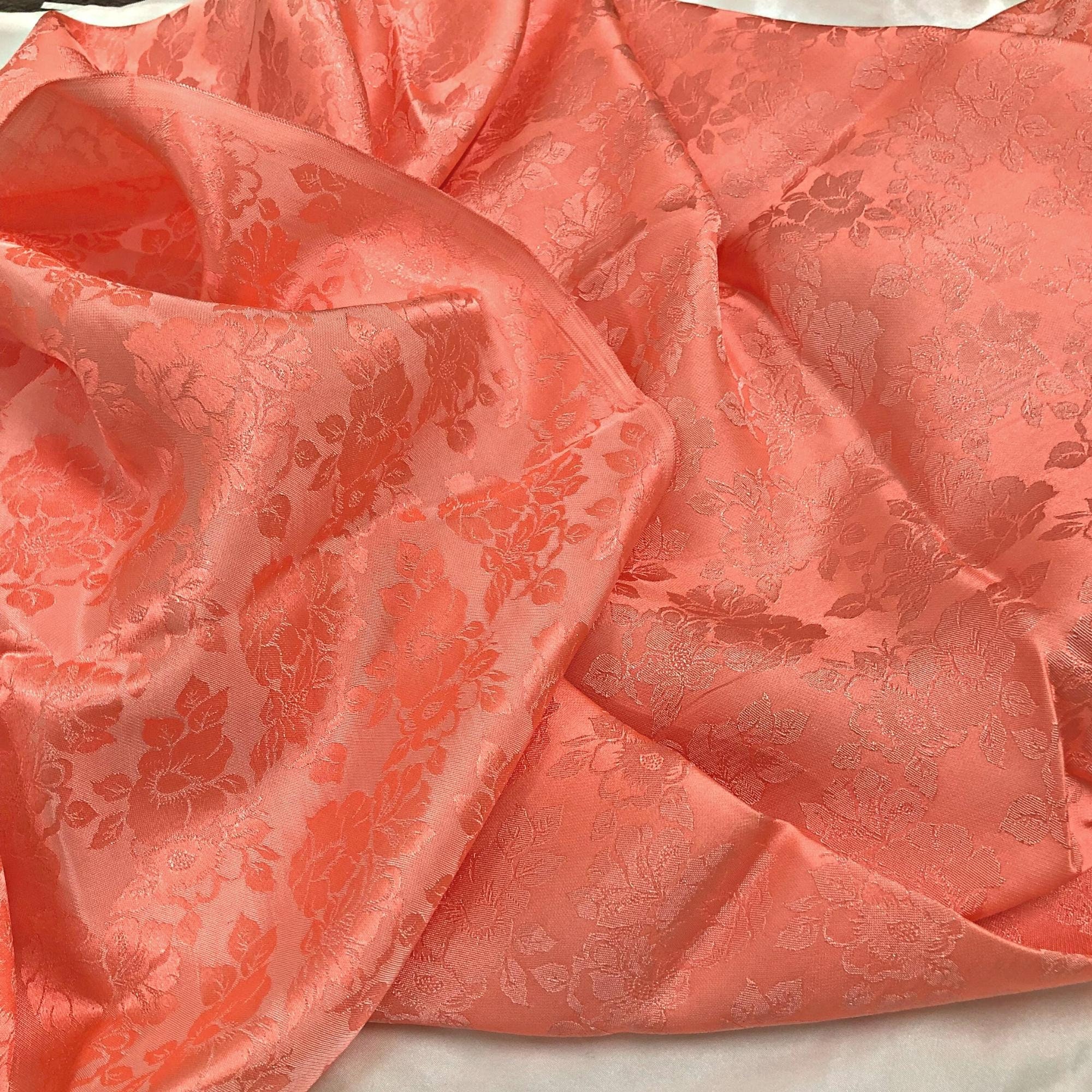 PURE MULBERRY SILK Fabric by the Yard Rose Pattern Luxury - Etsy