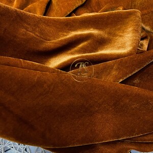 100% MULBERRY SILK VELVET Fabric by the Yard – Light Brown Velvet ...