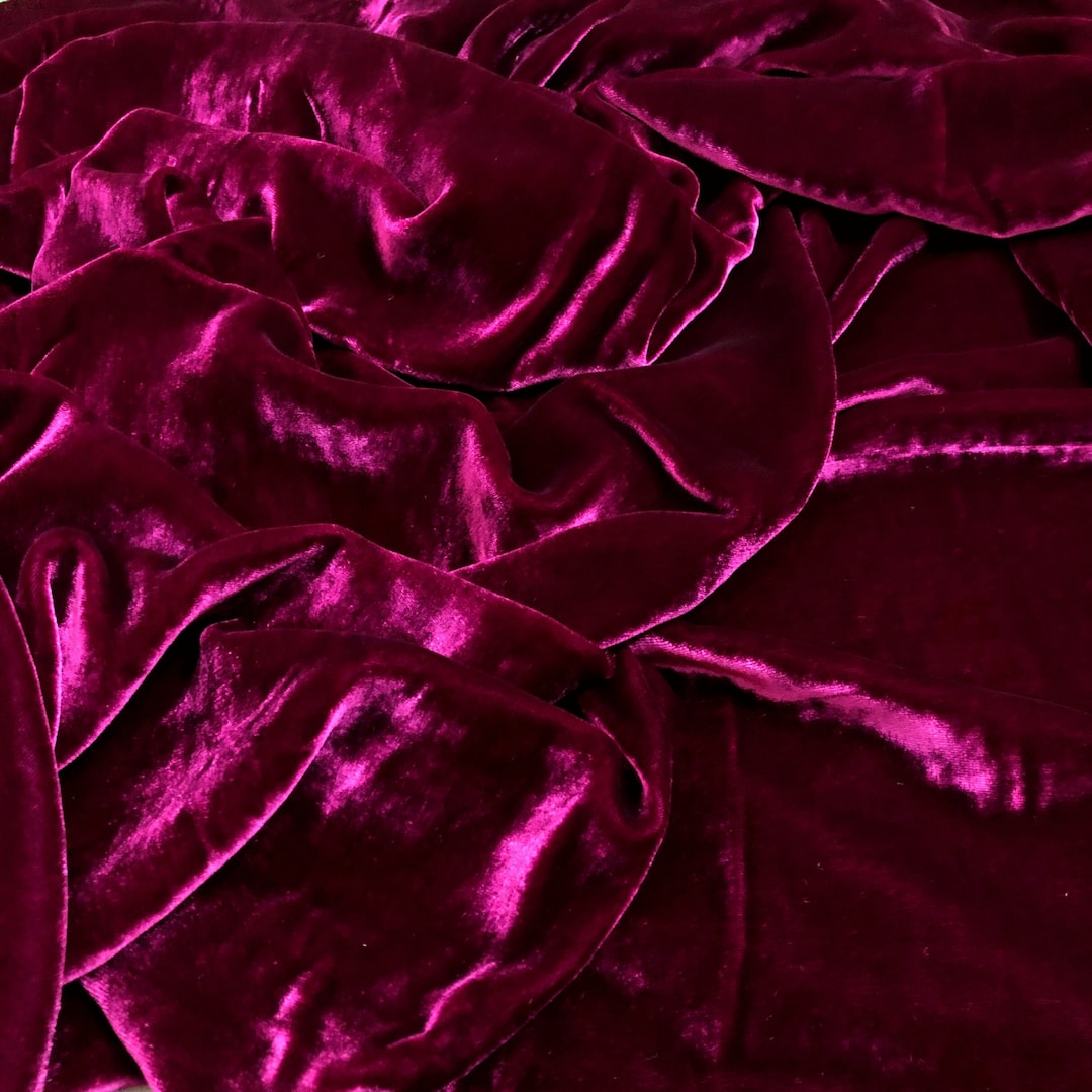 100% MULBERRY SILK VELVET Fabric by the Yard – Luxury Silk Velvet for ...