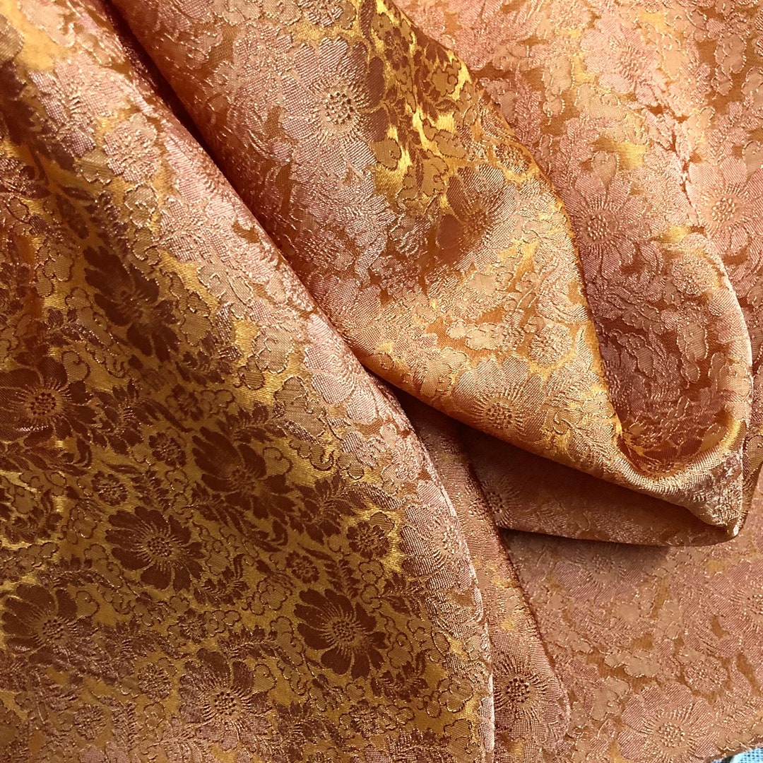 MULBERRY SILK Fabric by the Yard - Chrysanthemum Pattern - Organic ...