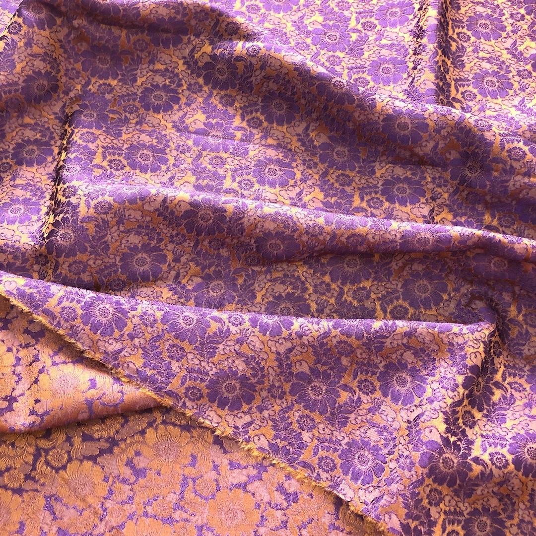 PURE MULBERRY SILK Fabric by the Yard - Floral Silk - Handmade Silk ...