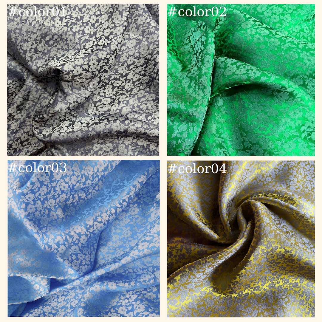 MULBERRY SILK Fabric by the Yard - Floral Silk - Handmade Fabric ...