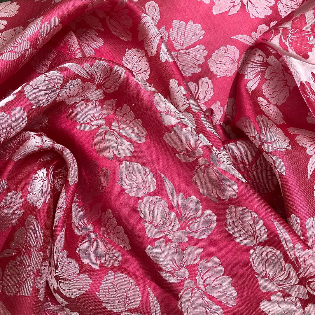 PURE MULBERRY SILK Fabric by the Yard - Floral Silk - Handmade Silk ...