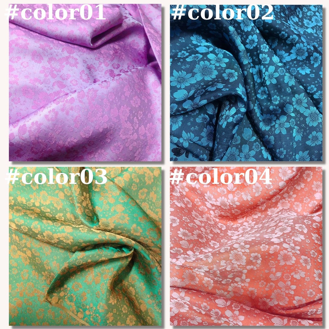 FLORAL MULBERRY SILK Fabric by the Yard - Handmade Silk Fabric ...