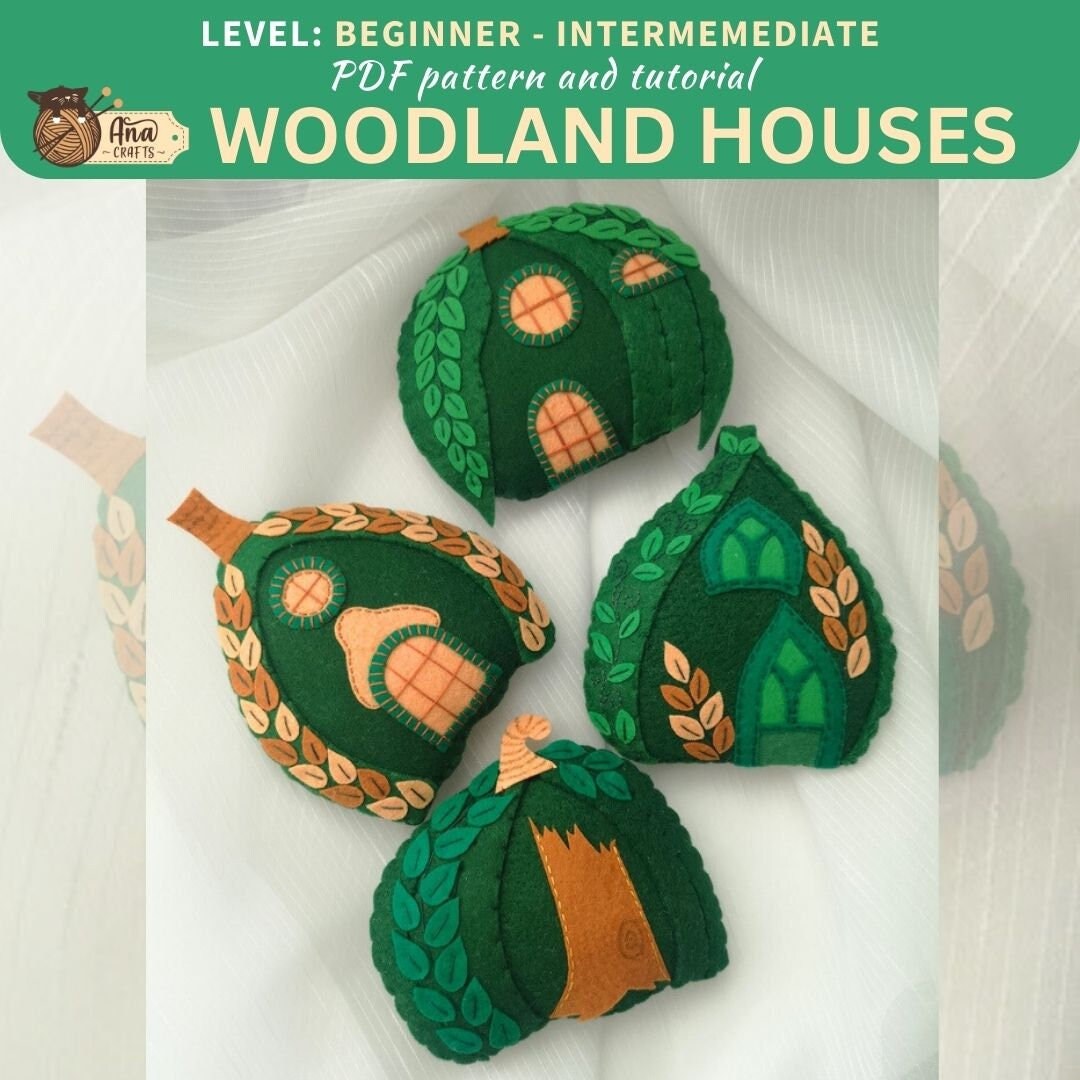 Cozy Woodland Houses From Enchanted Forest Felt House - Etsy