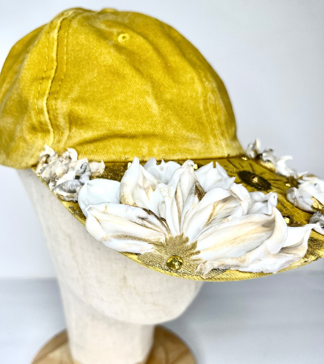 3d Floral Cap,hand Painted Flora Cap, Texture Paint Cap, Hand Painted ...