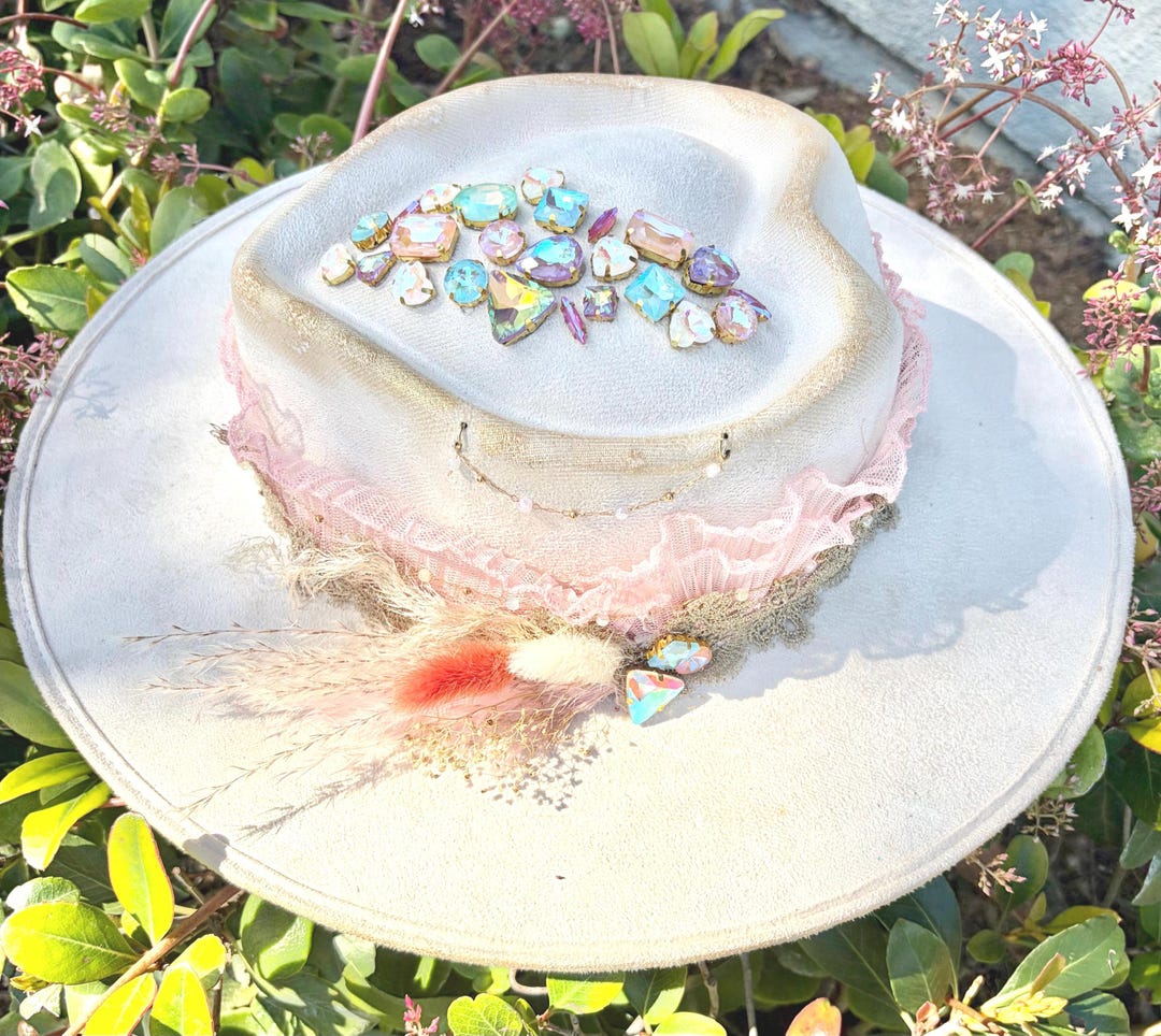 HEART HAT, Rhinestone Cowgirl Hat, Cowgirl Hat, Corazon Hat, Shabby ...