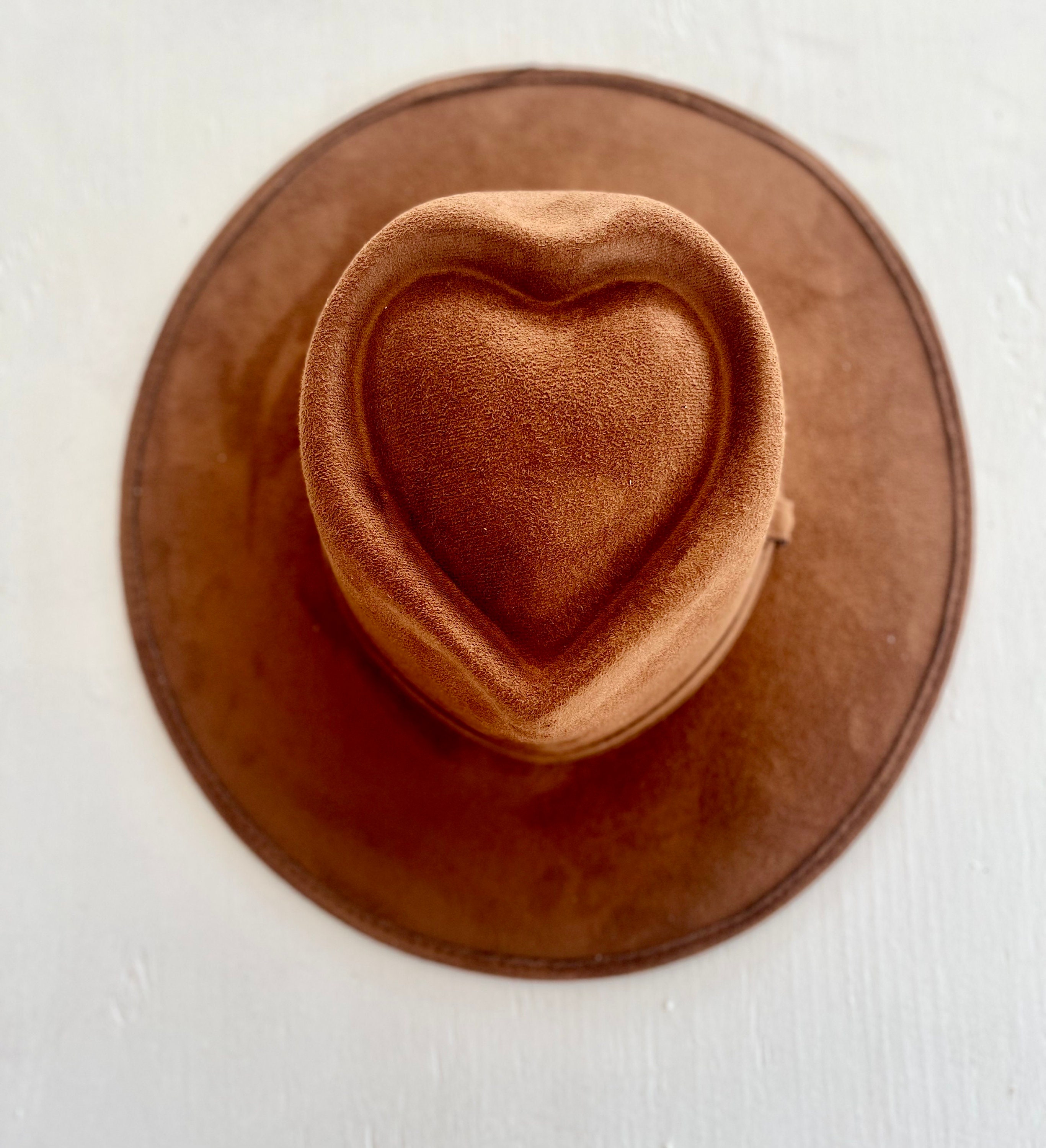 Heart Fedora, Heart Shape Hat, Heart Hat, Brown Heart Hat, Heart Fedora ...