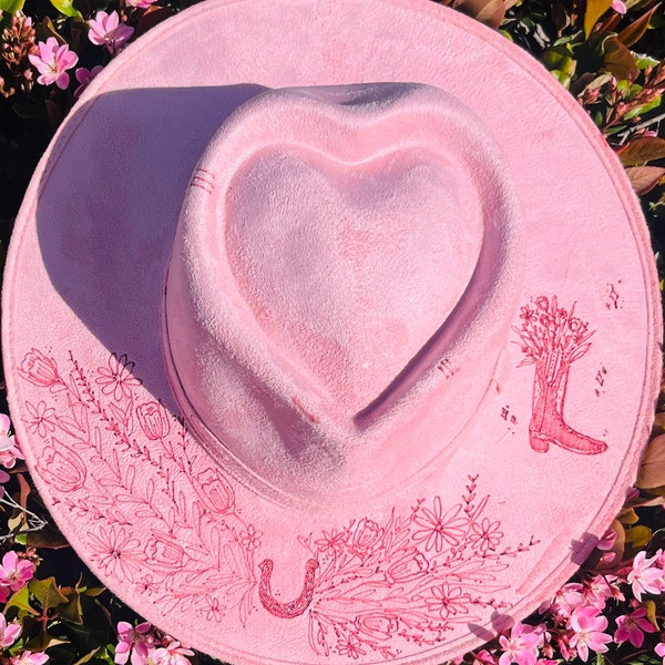 Pink Flower Hat - Etsy