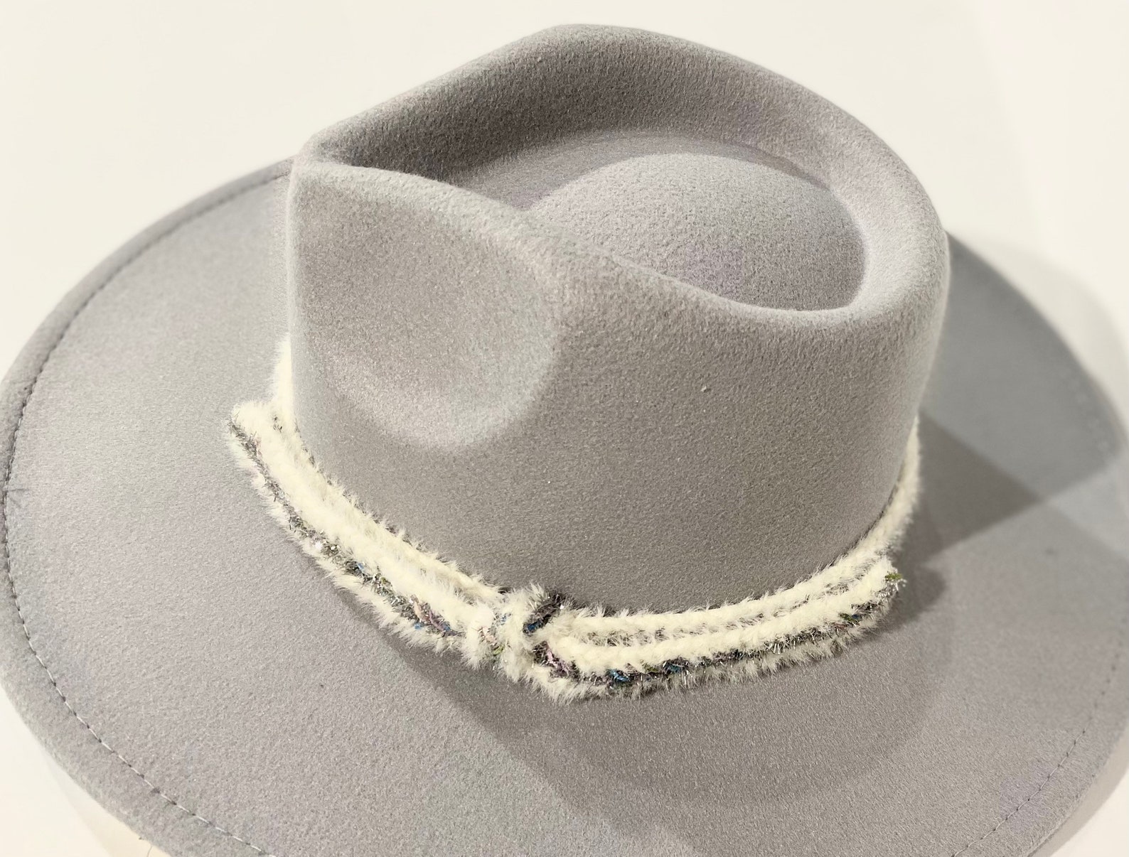 Gray Hand Painted Fedorainside Fedora Hand Painted3d Painted - Etsy