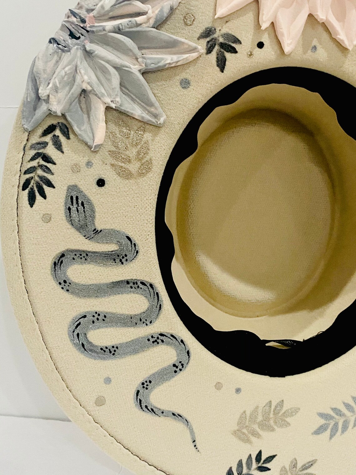 Floral Hand Painted 3d Fedora Inside Painted Fedora Flora | Etsy