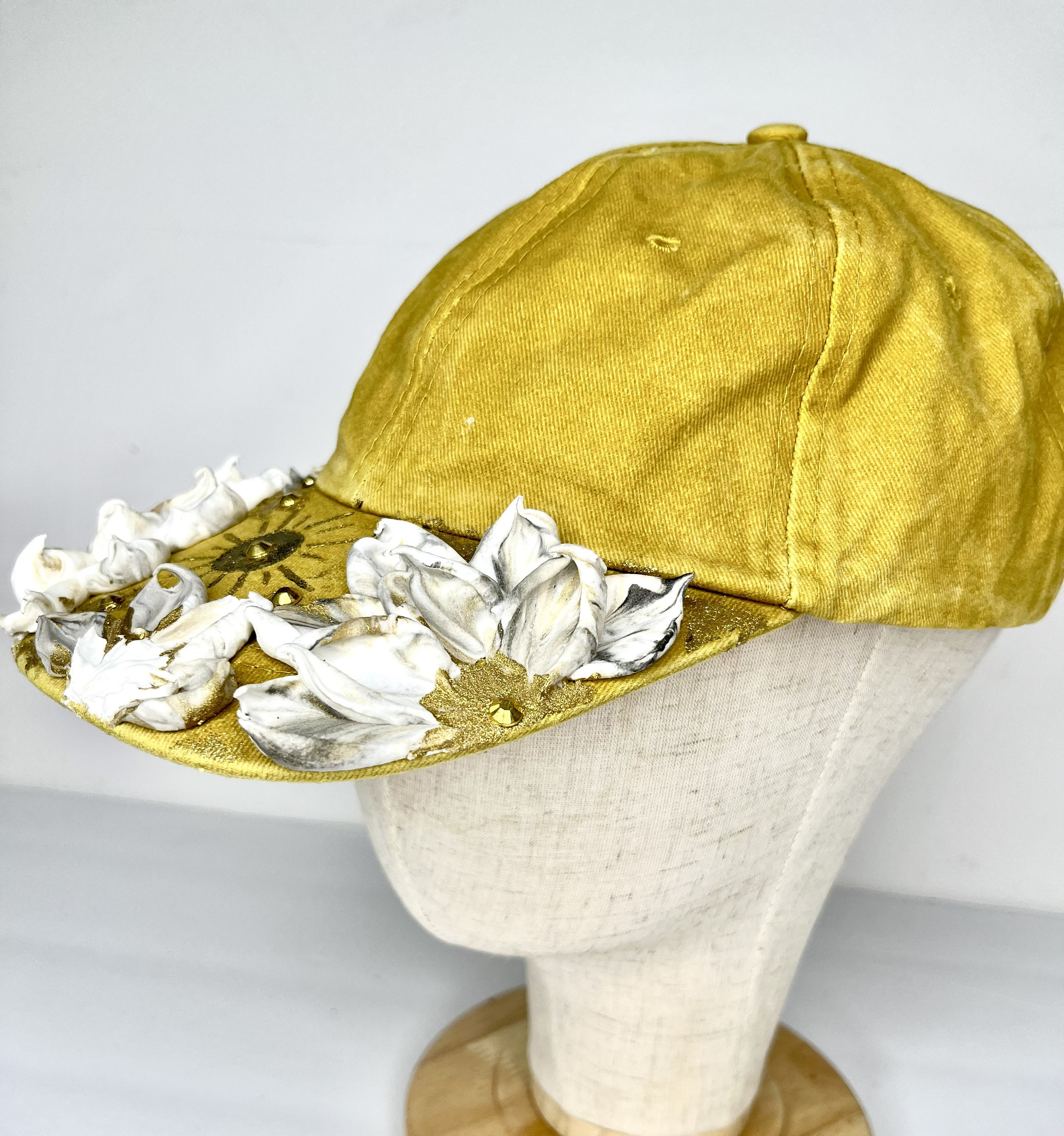 3d Floral Cap,hand Painted Flora Cap, Texture Paint Cap, Hand Painted ...