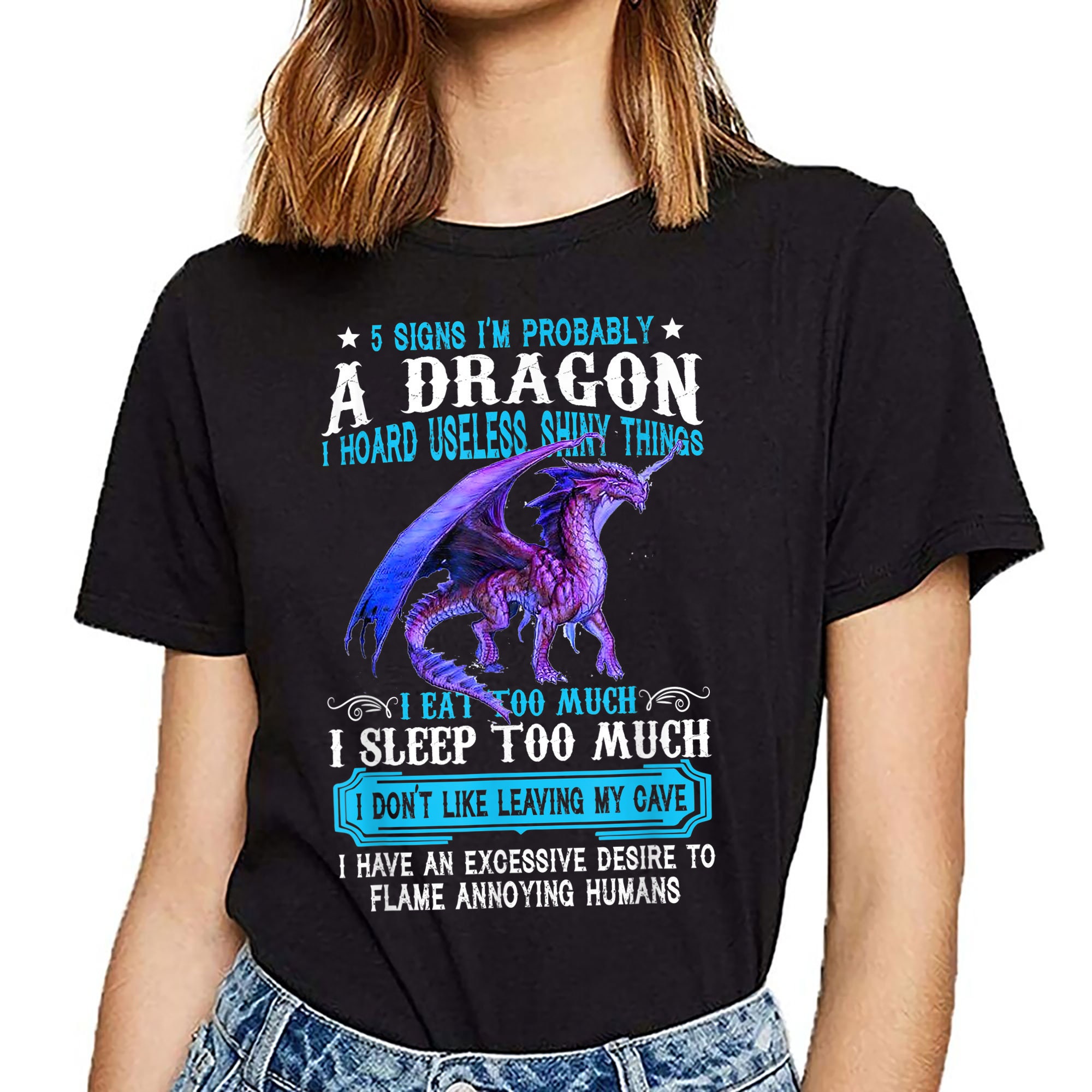 5 Signs I'm Probably A Dragon Tshirt Dragon Lovers Gift | Etsy
