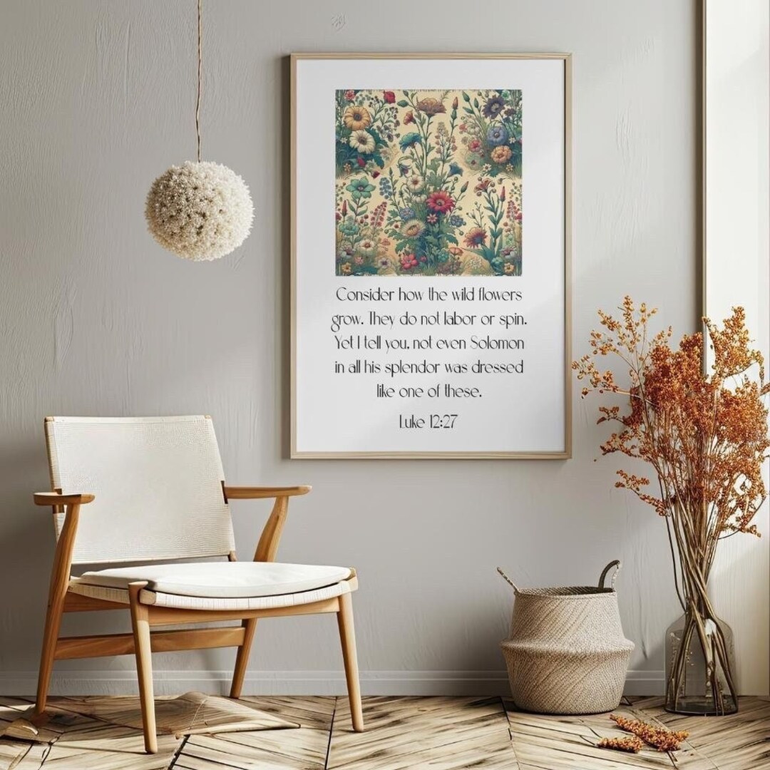Bible Wildflowers Printable Christ Artwork Bible Wildflower Bible Verse ...