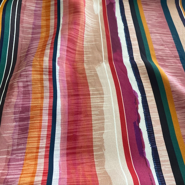 Stripe Silk Fabric - Etsy