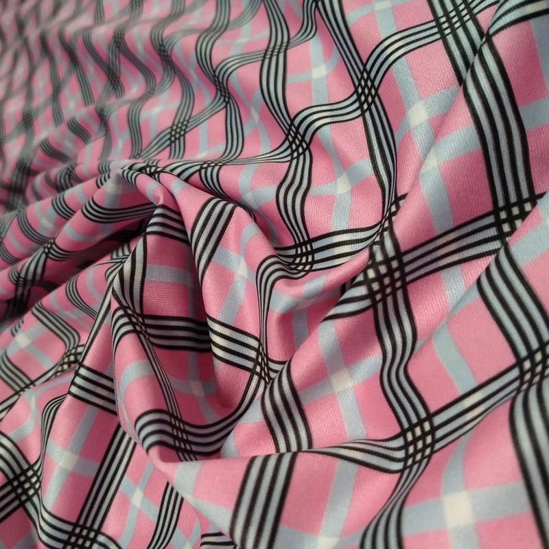 Stretch Plaid Fabric - Etsy