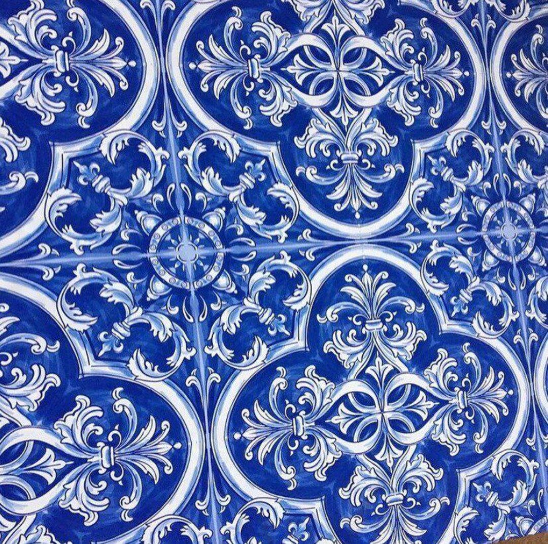 Sicilian Print Fabric - Italian Design Textile - Etsy