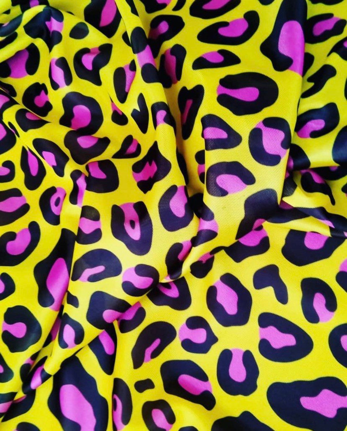 Leopard Print Fabric Exotic Animal Pattern Spandex 4-way | Etsy