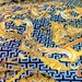 Greek Key Pattern Fabric Gold Baroque Silky Crepe Fabric - Etsy