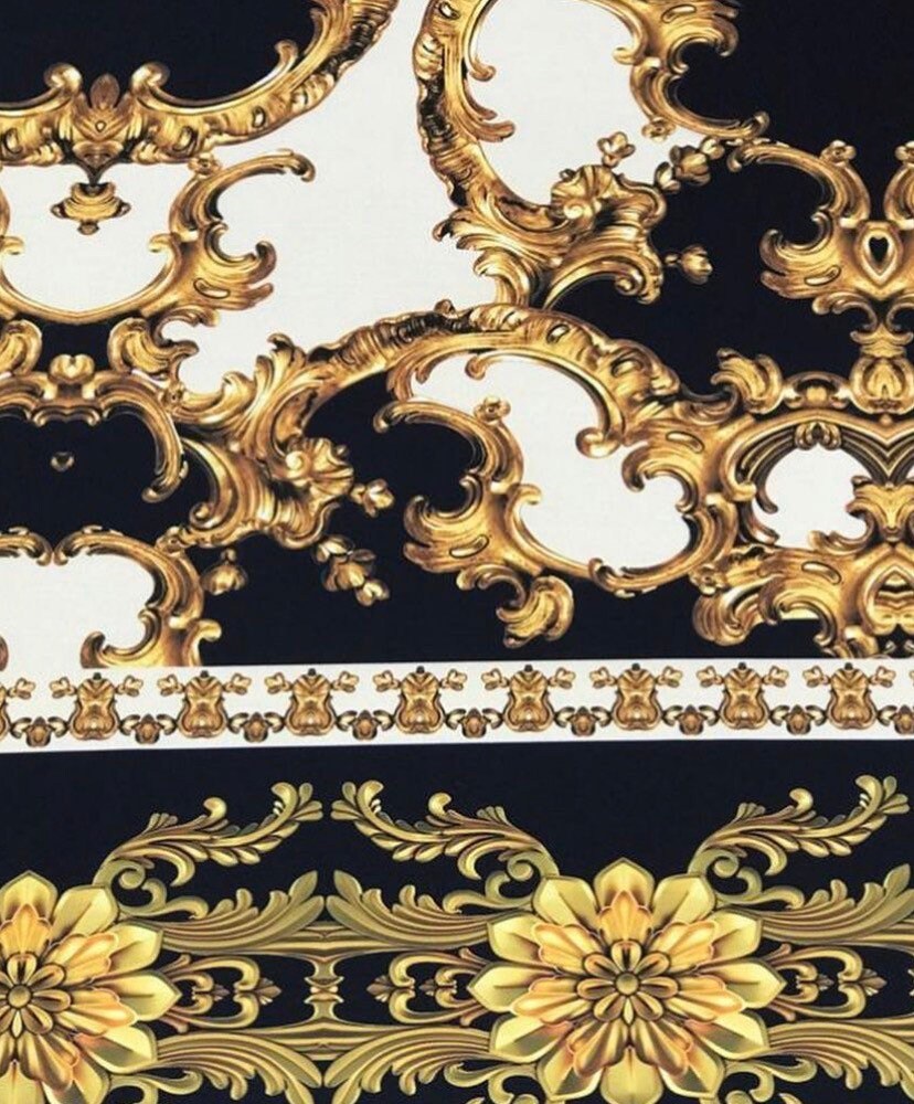 Baroque Pattern Silky Crepe Fabric High Quality Fabric Cream - Etsy