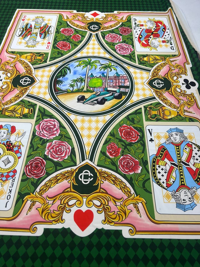 Playing Cards Pattern Fabric Silky Crepe Fabric 1 Panel - Etsy