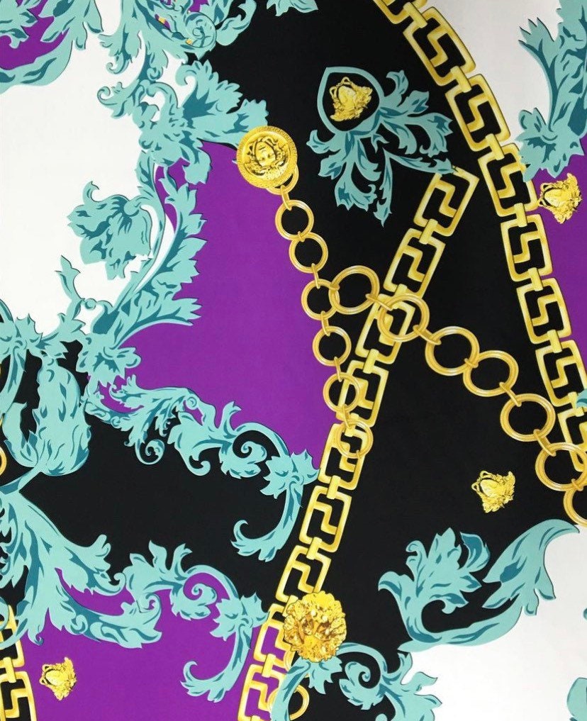 Swirl Pattern Fabricluxe Fabric High Quality Fabric Gold - Etsy