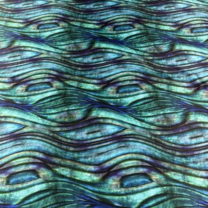 Wave Pattern Fabric - Blue Green Textiles - Etsy