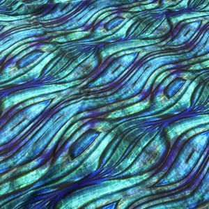 Wave Pattern Fabric - Blue Green Textiles - Etsy