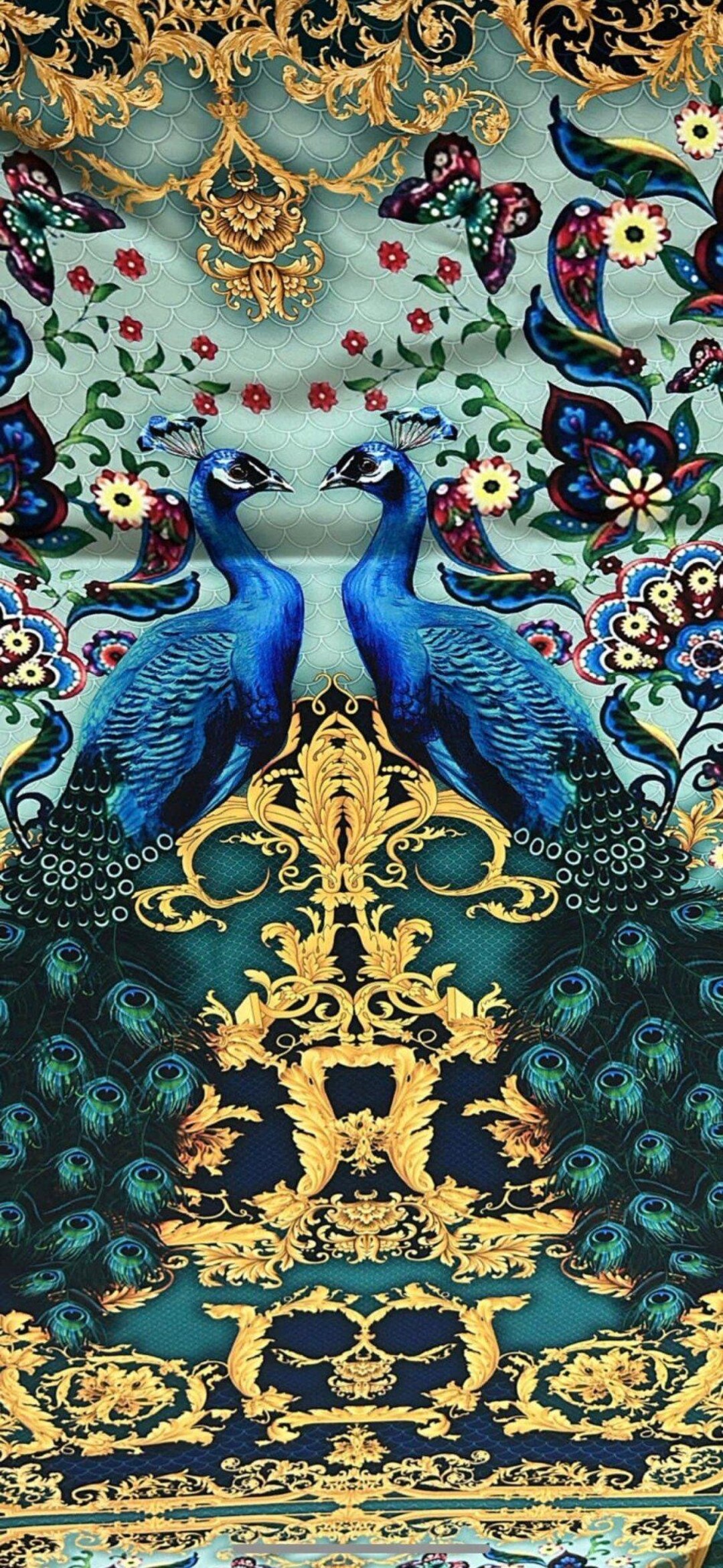 Vintage Peacock Pattern Fabric - Retro Textile for Crafting - Etsy