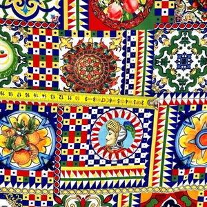 Sicilian Pattern Italian Fabric for Fashion and Home Décor - Etsy