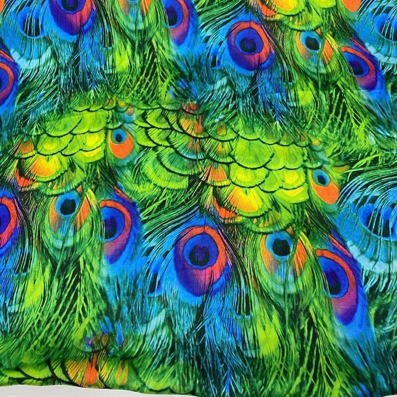 Peacock Fabric - Etsy