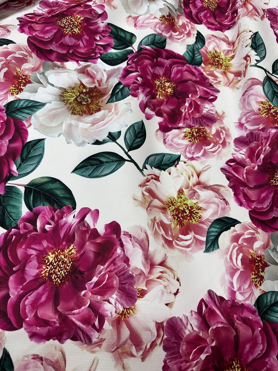 Big Floral Pattern Upholstery Fabric, Digital Print Fabric, Outdoor ...