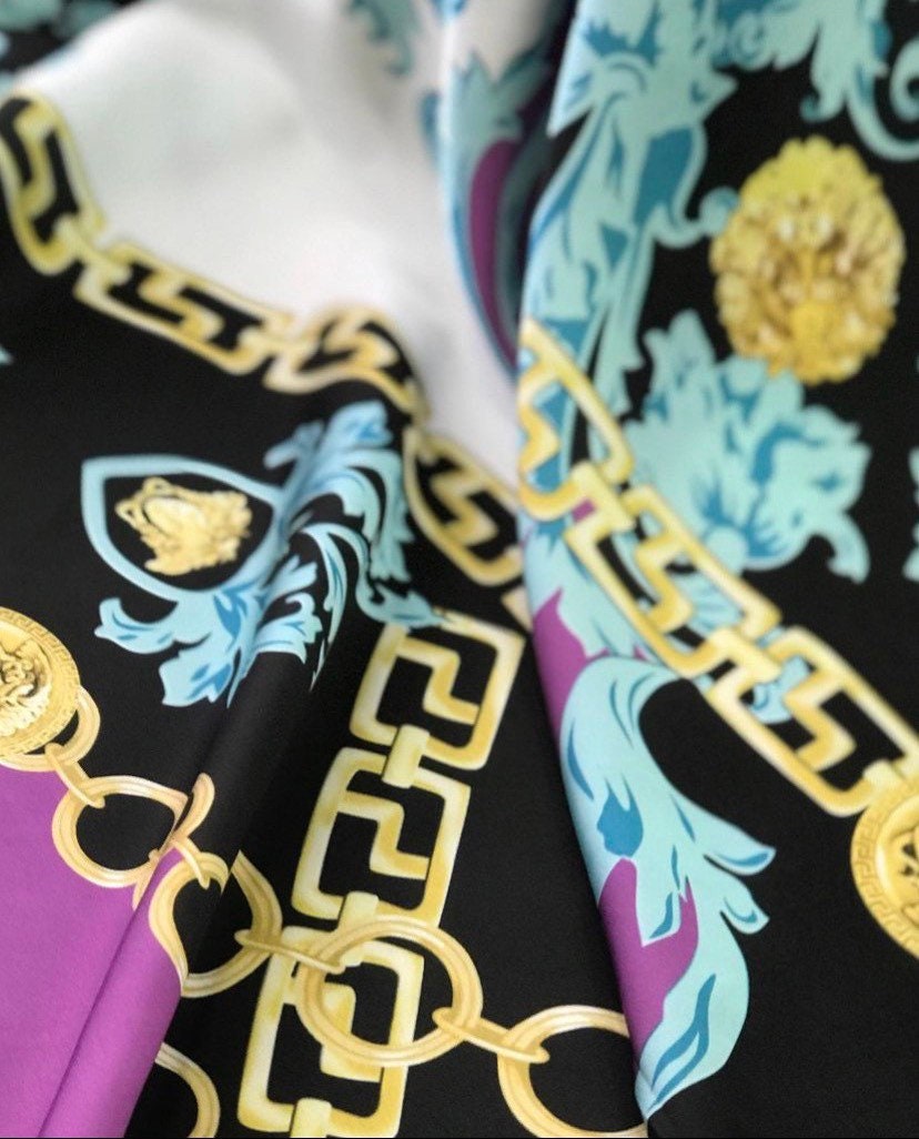 Swirl pattern fabricLuxe fabric High quality fabric Gold | Etsy