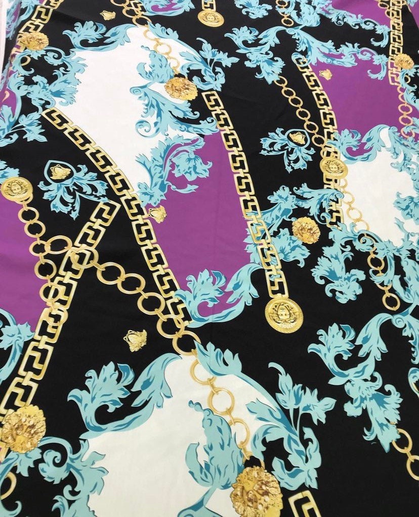 Swirl pattern fabricLuxe fabric High quality fabric Gold | Etsy