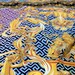 Greek Key Pattern Fabric Gold Baroque Silky Crepe Fabric - Etsy