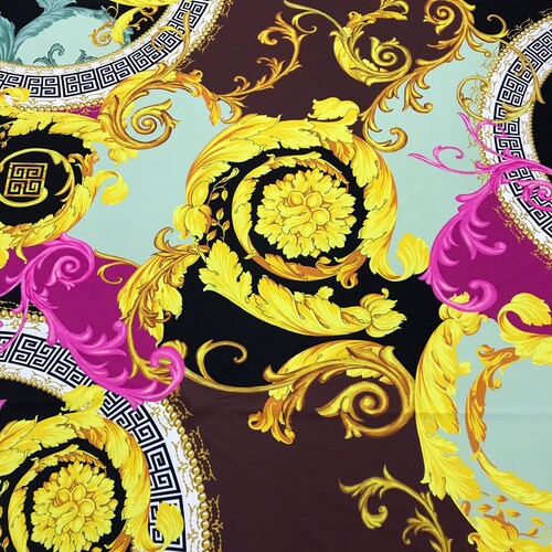 Swirl Pattern Fabricluxe Fabric High Quality Fabric Gold - Etsy