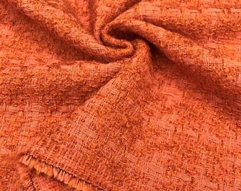 Orange Tweed Fabric - Etsy