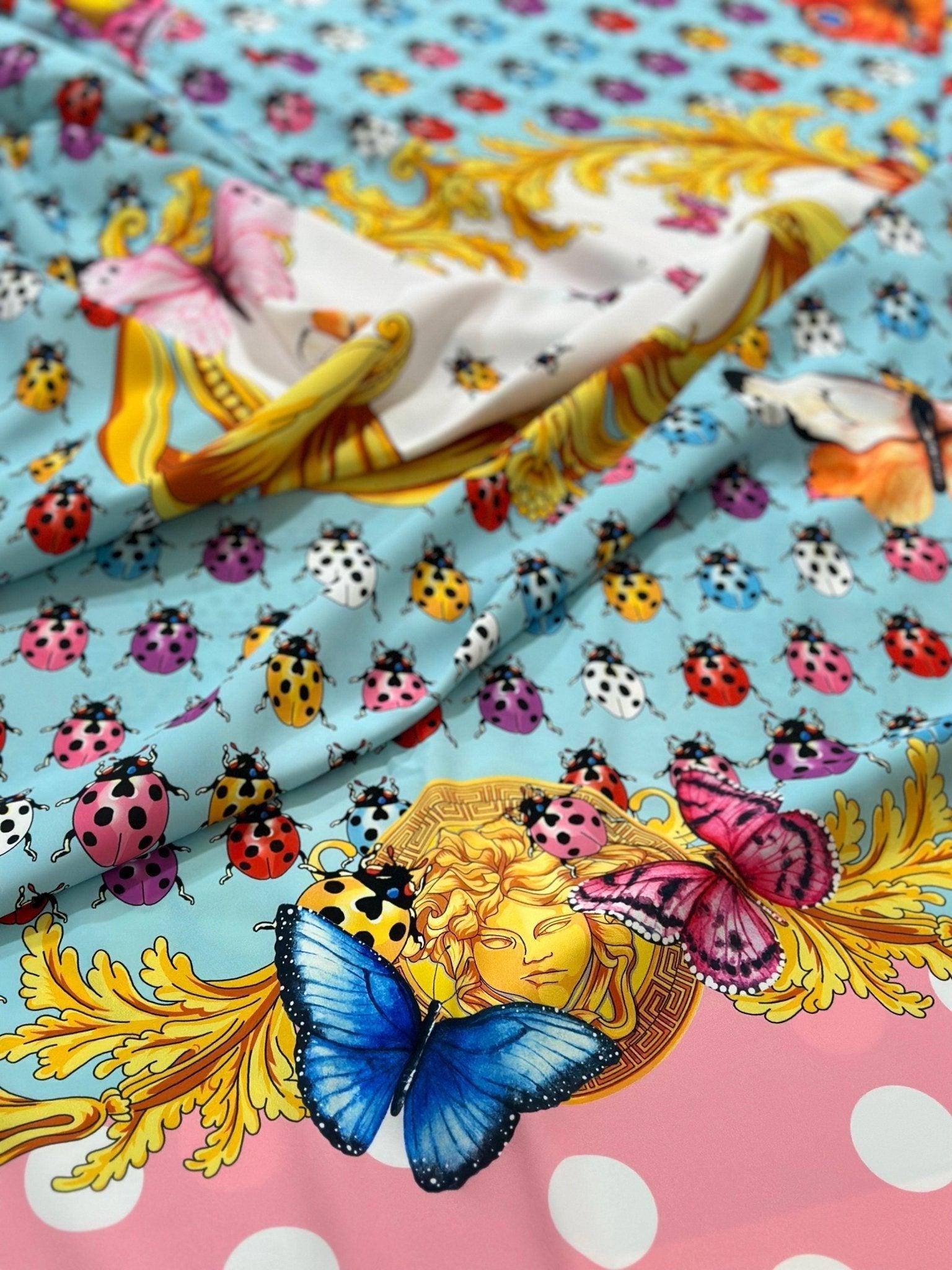 Butterflies Pink Polka Dot Panel Fabric – 2 Panels per Yard - Etsy