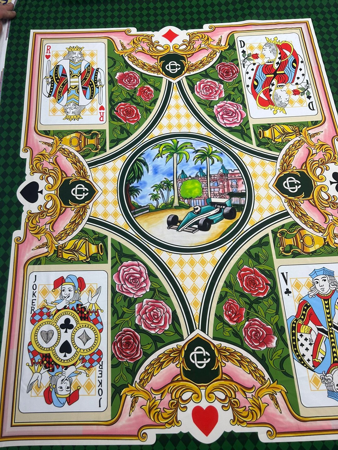 Playing Cards Pattern Fabric Silky Crepe Fabric 1 Panel - Etsy