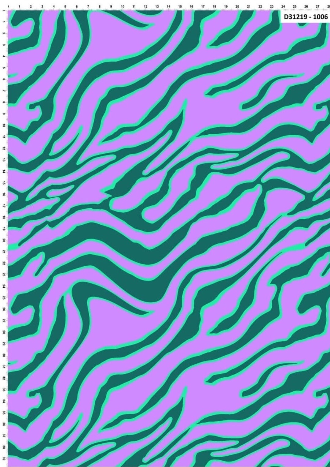 Tiger Pattern Fabric, Spandex 4-way Stretch Fabric, Green Purple Exotic ...