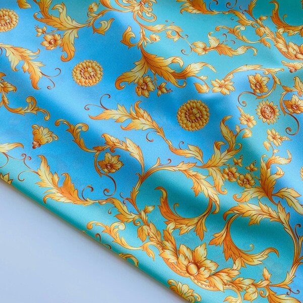 Blue Swirl Fabric - Etsy