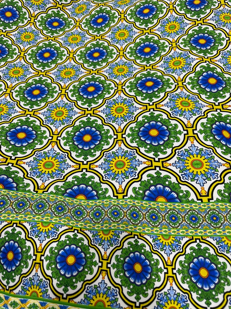 Majolica Pattern Upholstery Fabric Digital Print Fabric - Etsy