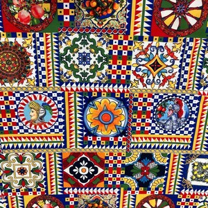 Sicilian Pattern Italian Fabric for Fashion and Home Décor - Etsy