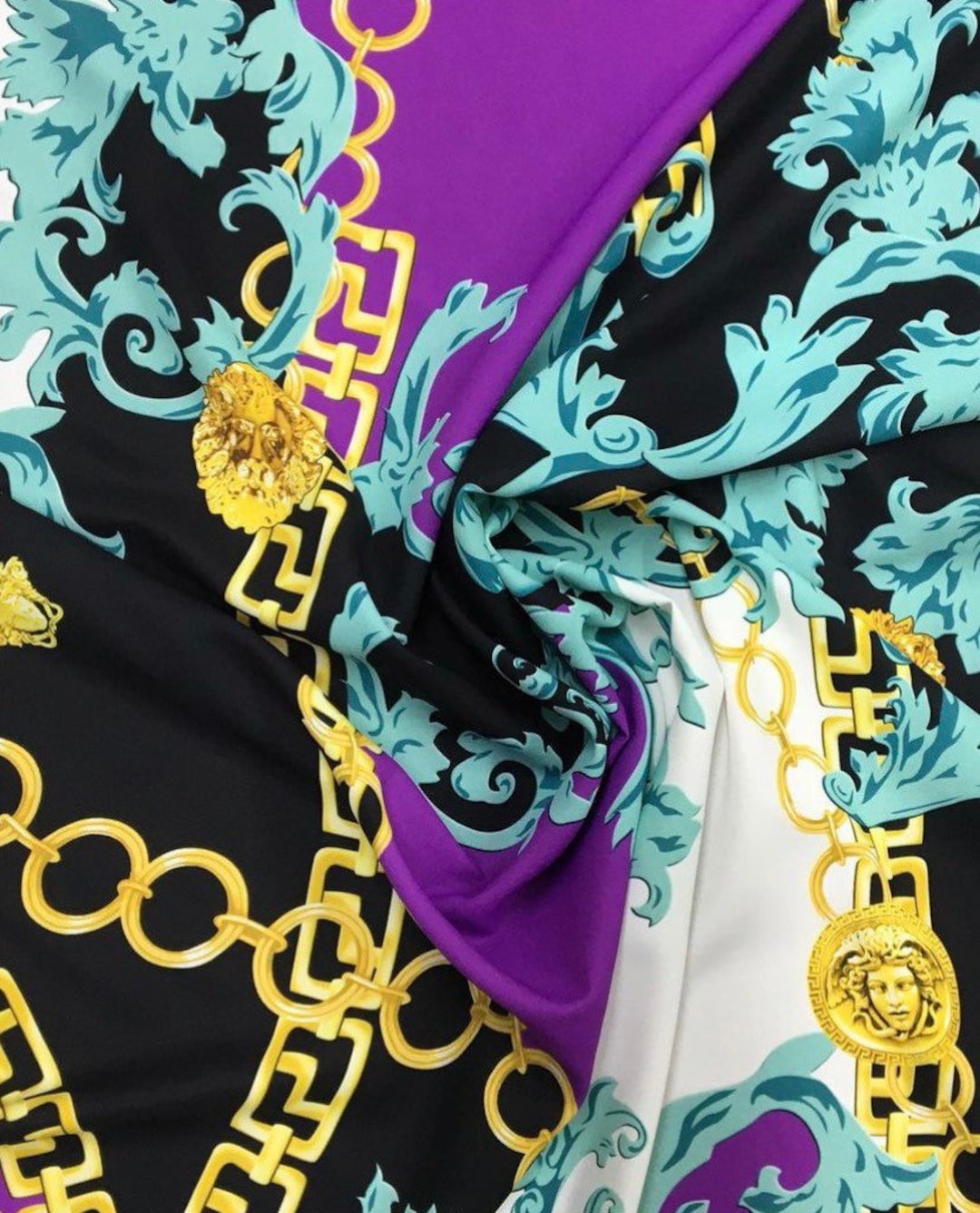 Swirl Pattern Fabricluxe Fabric High Quality Fabric Gold - Etsy